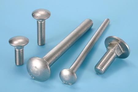 High Strength Steel Round Head Bolt For Mechanical Machine / Automobile ...