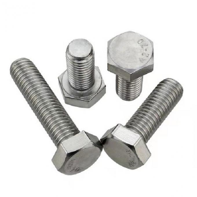 Fully Threaded Passivated Hexagon Head Bolt , 304 316 Stainless Steel ...