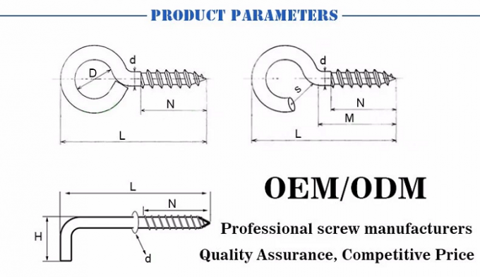 L Shape Threaded Mechanical Fasteners / Self Tapping Square Bend Screw ...
