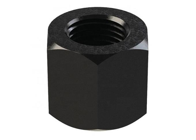 Black Zinc Plated Hexagon Lock Nut , Carbon Steel Hexagon Coupling Nuts