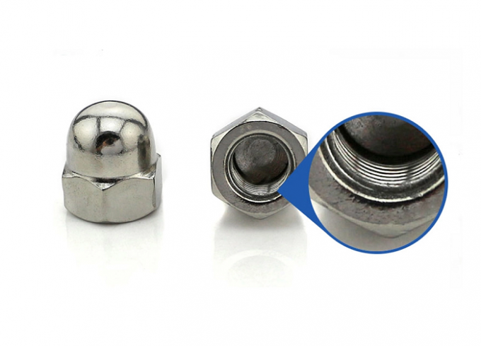 Threaded Hexagon Lock Nut Stainless Steel / Carbon Steel Made For ...