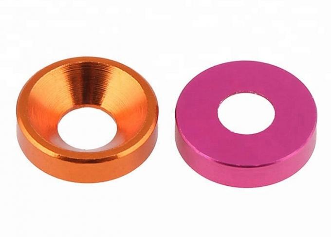 Colorful Anodized Aluminium Plain Washer / Spherical Washer DIN 6319 ...