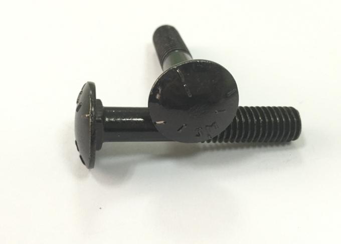 Metal Round Head Bolt M6 M8 M10 M12 , Short Square Neck Fully Threaded ...