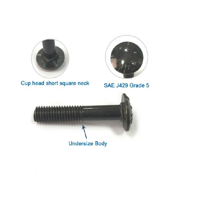 Metal Round Head Bolt M6 M8 M10 M12 , Short Square Neck Fully Threaded ...