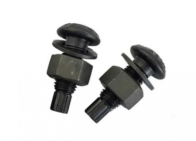 Black Phosphated Carbon Steel Round Head Hex Bolt M16 - M30 JIS Standard