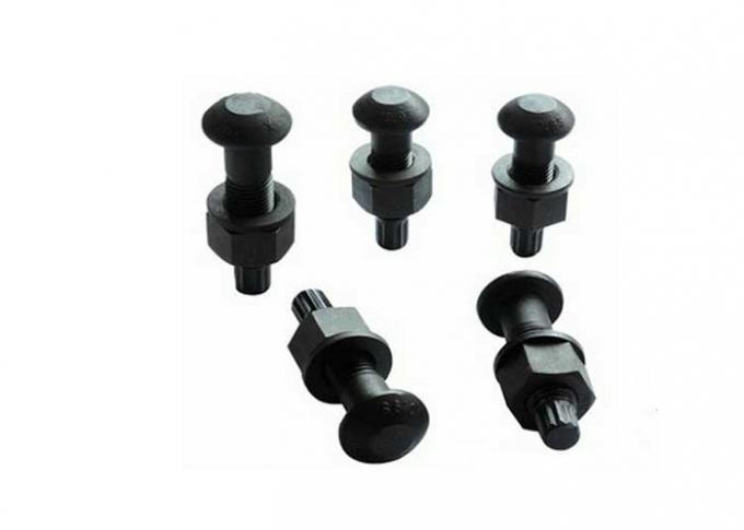 Black Phosphated Carbon Steel Round Head Hex Bolt M16 - M30 JIS Standard