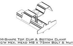 Bolt M8 75mm Galvanized Steel Grating Fixing Clips