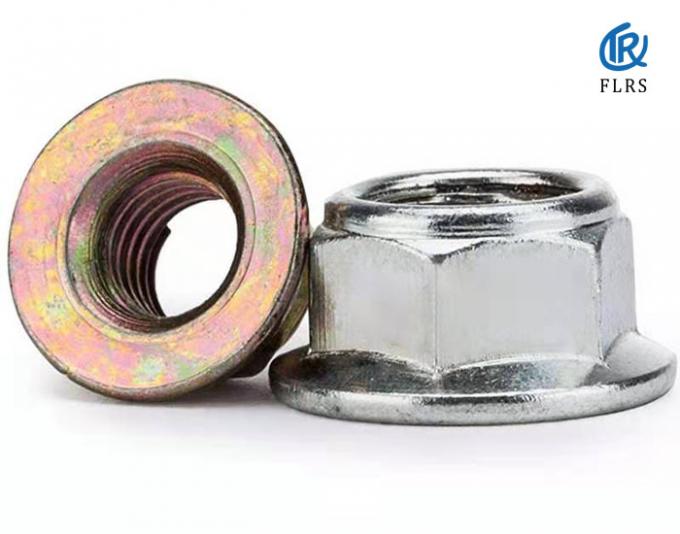 Prevailing Torque Hexagon Lock Nut with Flange Galvanized Finishing Hex ...