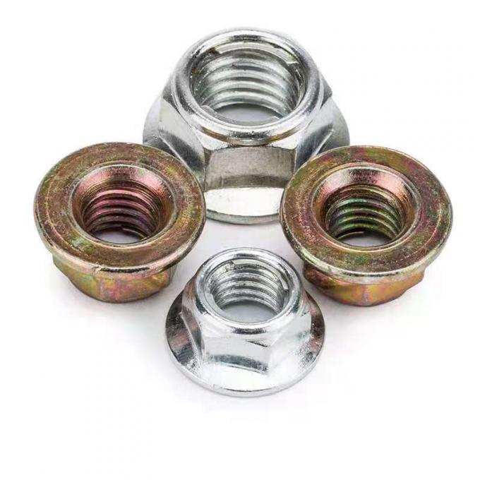 Prevailing Torque Hexagon Lock Nut with Flange Galvanized Finishing Hex ...