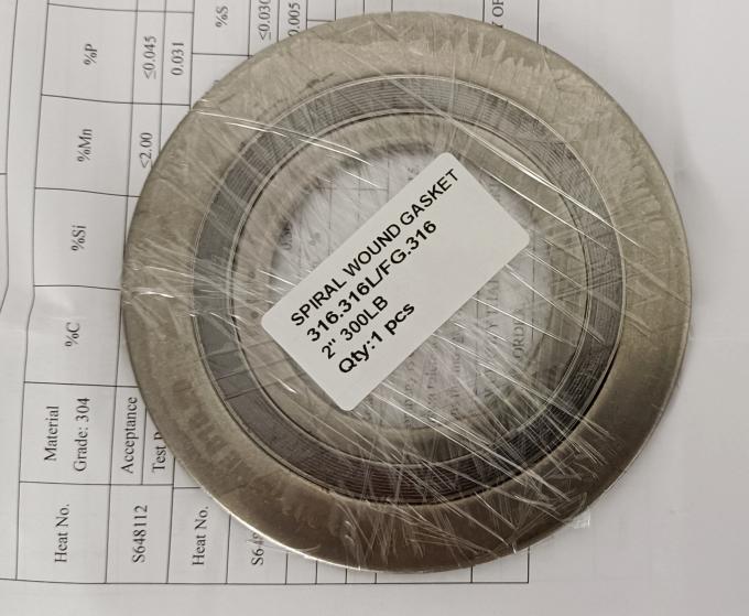 ASME B16.20 CGI Spiral Wound Gasket With Inner Outer Rings For Flange