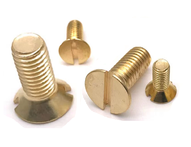 DIN Countersunk Head Screws / Brass H62 M1 - M20 Slotted CSK Head Bolt