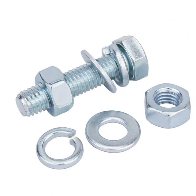 M2 - M72 Electrogalvanizing Carbon Steel Hexagon Head Bolt Full Thread