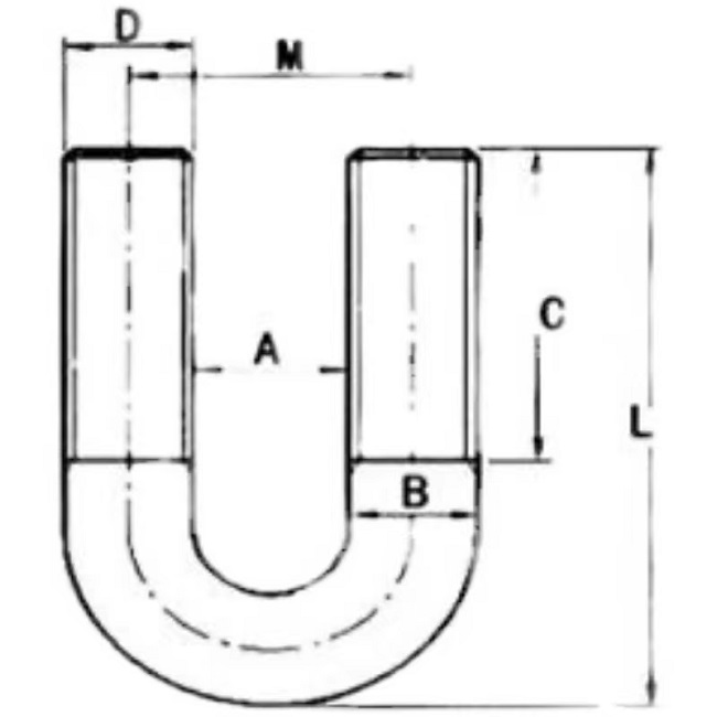 Titanium U Bolt Nut Assembly M6 M8 M10 / U Clamp With Nut Washer