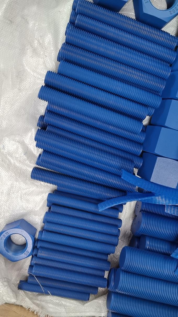 XYLAN Fluorocarbon Coated STUD BOLT With 2 Heavy Hex. Nuts For Steel ...