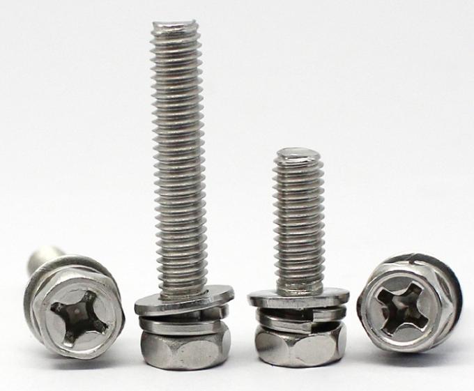 ASME Standard Cross Recessed Socket Hex Head Bolts with Spring Washer ...