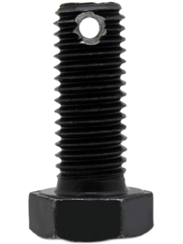 Carbon Steel Hexagonal Head Bolt With a Hole on The Tail for Clip Fastening