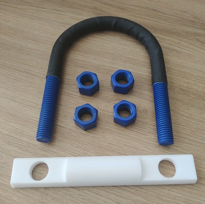 M6, M8, M10, M12, M14,M16 PTFE coating U-bolt With Polyshrink ,4 Nuts ...