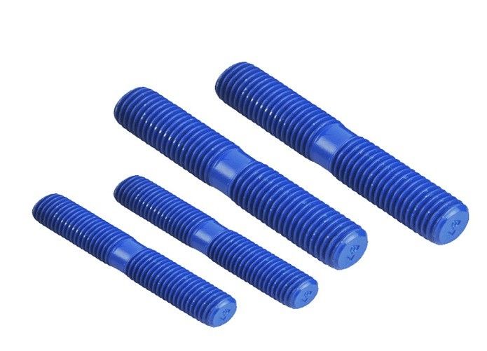 High Temperature Resistant PTFE Coated Double Ended Bolts With Double ...