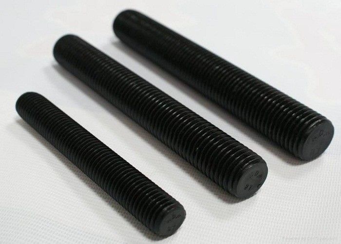 M4 - M48 Double Ended Bolt , Carbon Steel Full Thread Stud Bolt Black Color