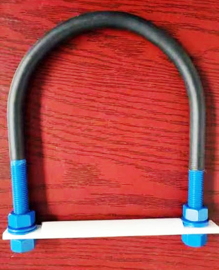 Xylan Fluorocarbon Coated U-bolt With Polyshrink 4 Nuts Washer