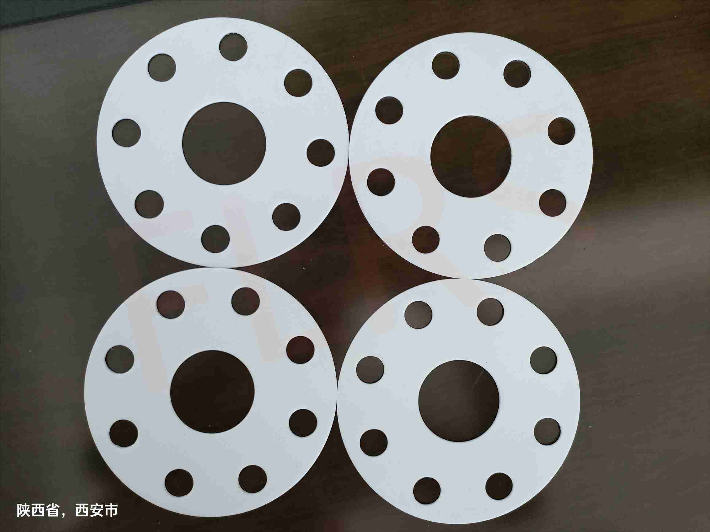 ASME B16.21 Nonmetallic PTFE Flat Gasket White Color For Flat Face Pipe ...