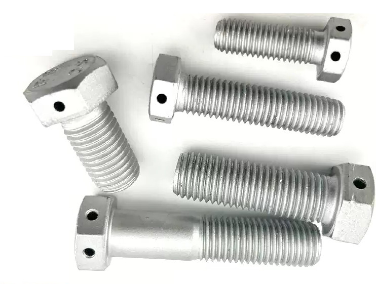 Grade 8.8 hex head bolt with hole GB32.1 Dacromet sealing bolt with ...
