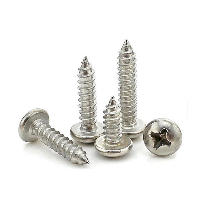 Cross Recessed Pan Head Stainless Steel Self Tapping Screws Zinc Plated Type